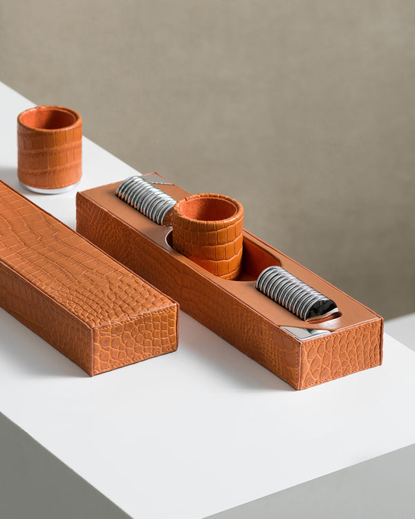 Impatia Backgammon Table TUTTUNO incl. Leather game set and 4 removable ...