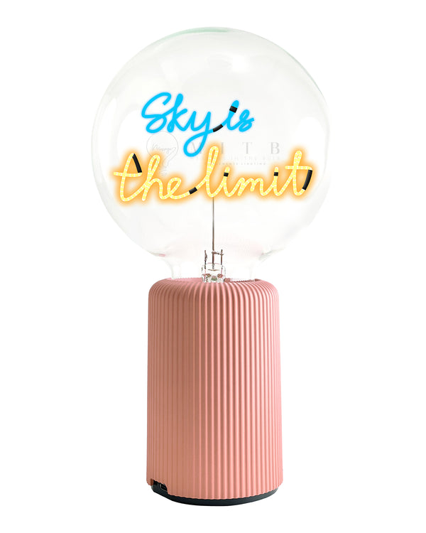 Bulb SKY IS THE LIMIT Blue/ Amber with Base Table Lamp PORTABLE Pop No ...
