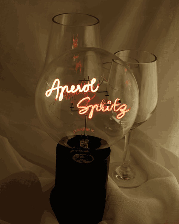 Bulb APEROL SPRITZ Amber/ Red with Base Table Lamp PORTABLE - VICI Brands