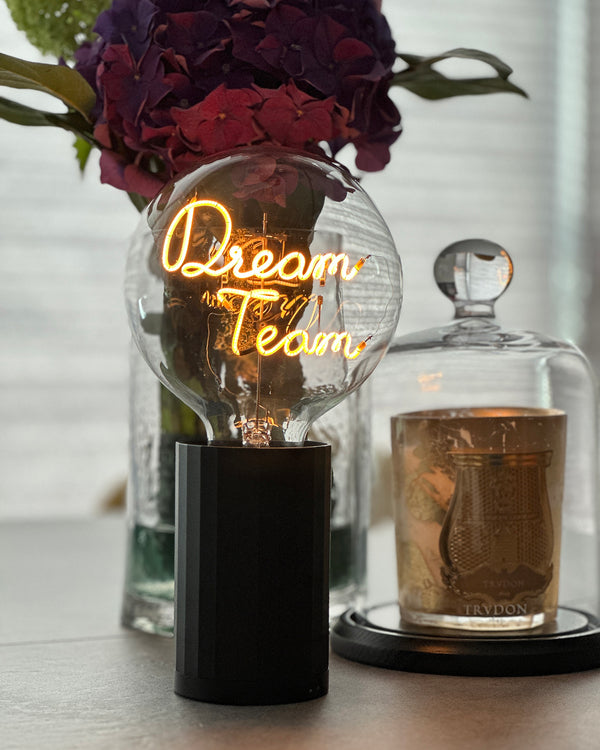 Bulb DREAM TEAM Amber with Base Table Lamp PORTABLE Rose Gold - VICI Brands