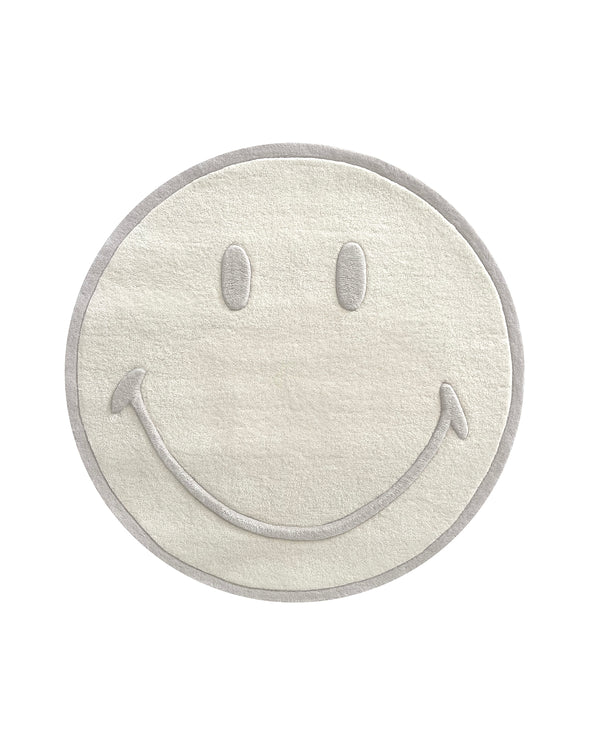 Maison Deux x Smiley Rug SMILEY® Natural 3.2 ft diameter - VICI Brands