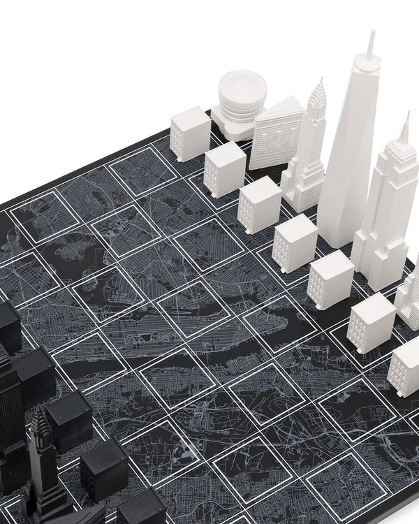Skyline Chess Chess Set Acrylic NEW YORK Edition with NEW YORK Map ...