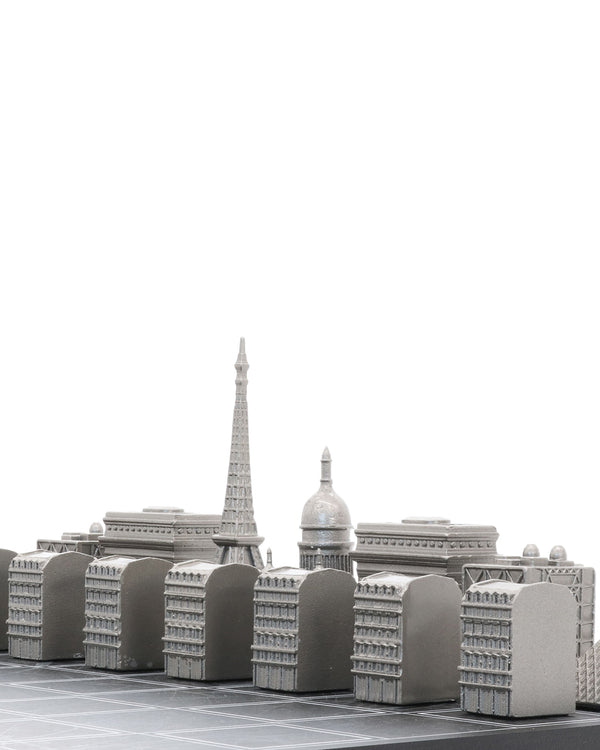 Skyline Chess Chess Set Stainless Steel Paris Edtion with Paris Map ...