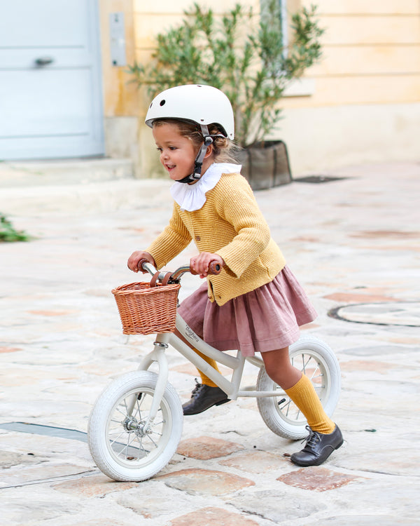 Baghera Bicycle BALANCE BIKE Ivory White + Helmet - VICI Brands